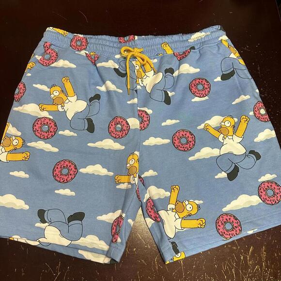 Shorts | The Simpsons Homer Simpson Donut All Over Print Shorts Small ...